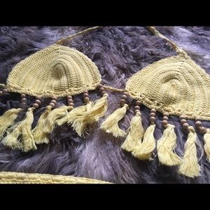 Aura | Swim | Yellow Crochet Tassel Bikini Bathing Suit Swimsuit | Poshmark